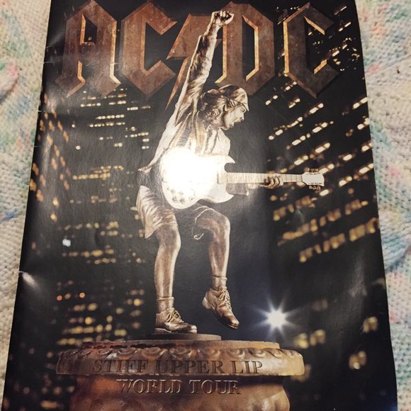 AC/DC | Accents | Acdc World Tour Concert Program Book 20 Stiff Upper ...